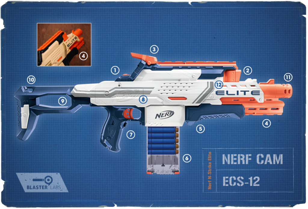 In Detail: N-Strike Elite Nerf Cam ECS-12 Blaster | Blaster Hub