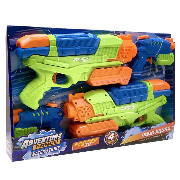 Adventure Force Water Strike_Aqua Squad_Value Water Blaster Set 4-Pack ...