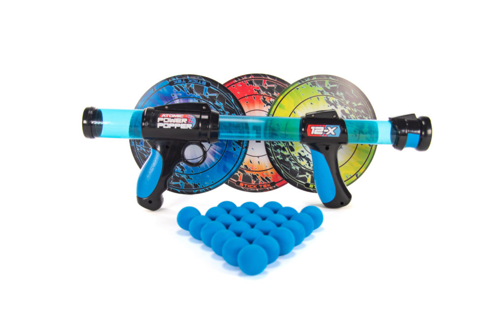Atomic Power Popper with Sticky Targets Out of Package | Blaster Hub